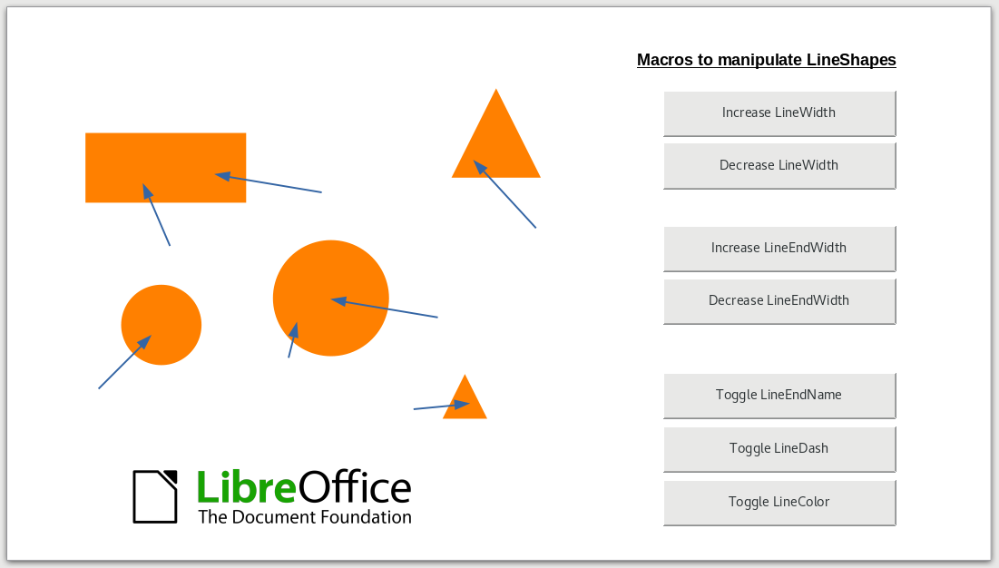 Manipulate LineShape objects selectively in current slide - The Document Foundation Wiki