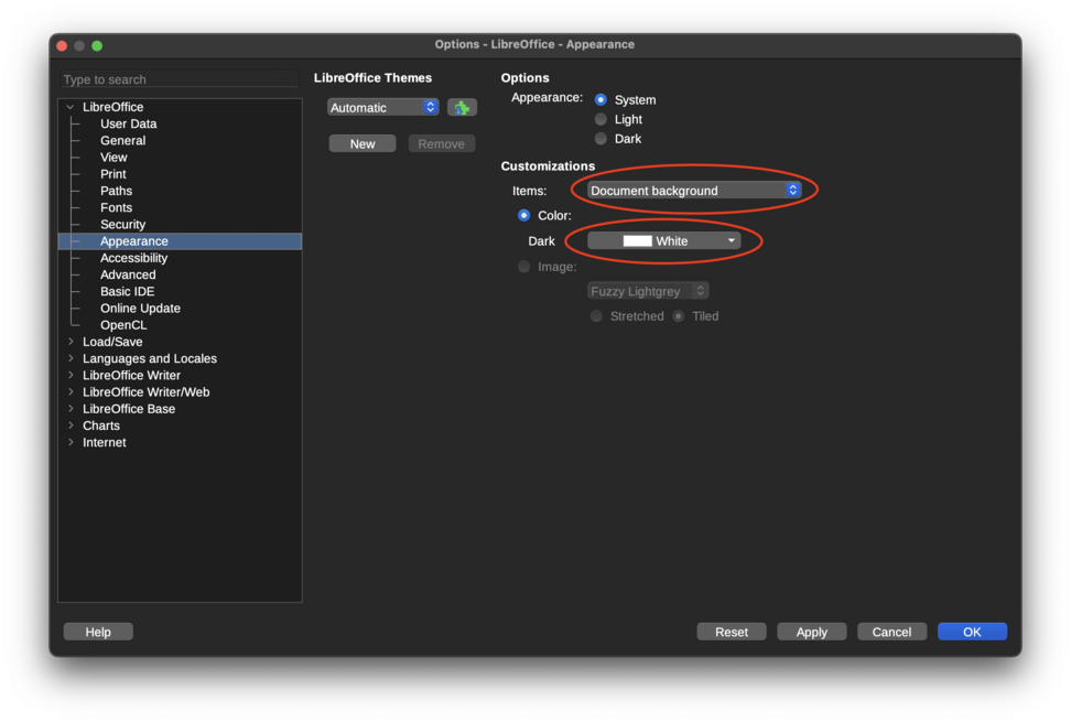 macOS Dark Mode - The Document Foundation Wiki
