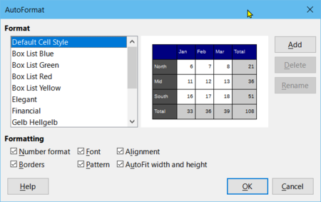 AutoFormat Table Styles - The Document Foundation Wiki