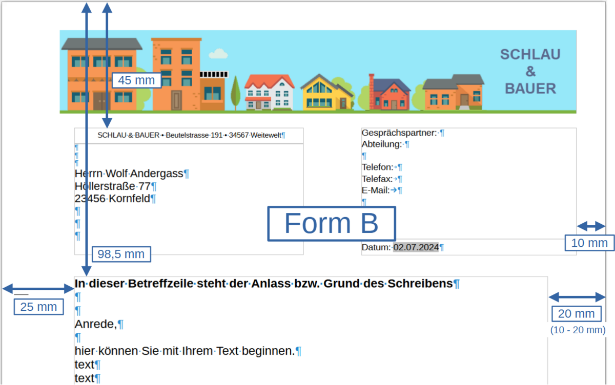 Business letter according to DIN 5008 - The Document Foundation Wiki