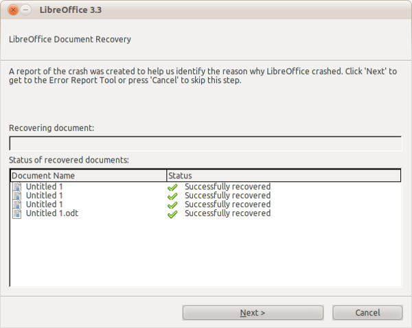 Design/Mockups/Document Recovery - The Document Foundation Wiki