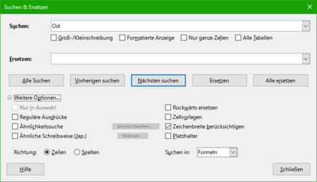 Search and Replace in Calc - The Document Foundation Wiki