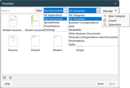 Document Templates in Writer - The Document Foundation Wiki